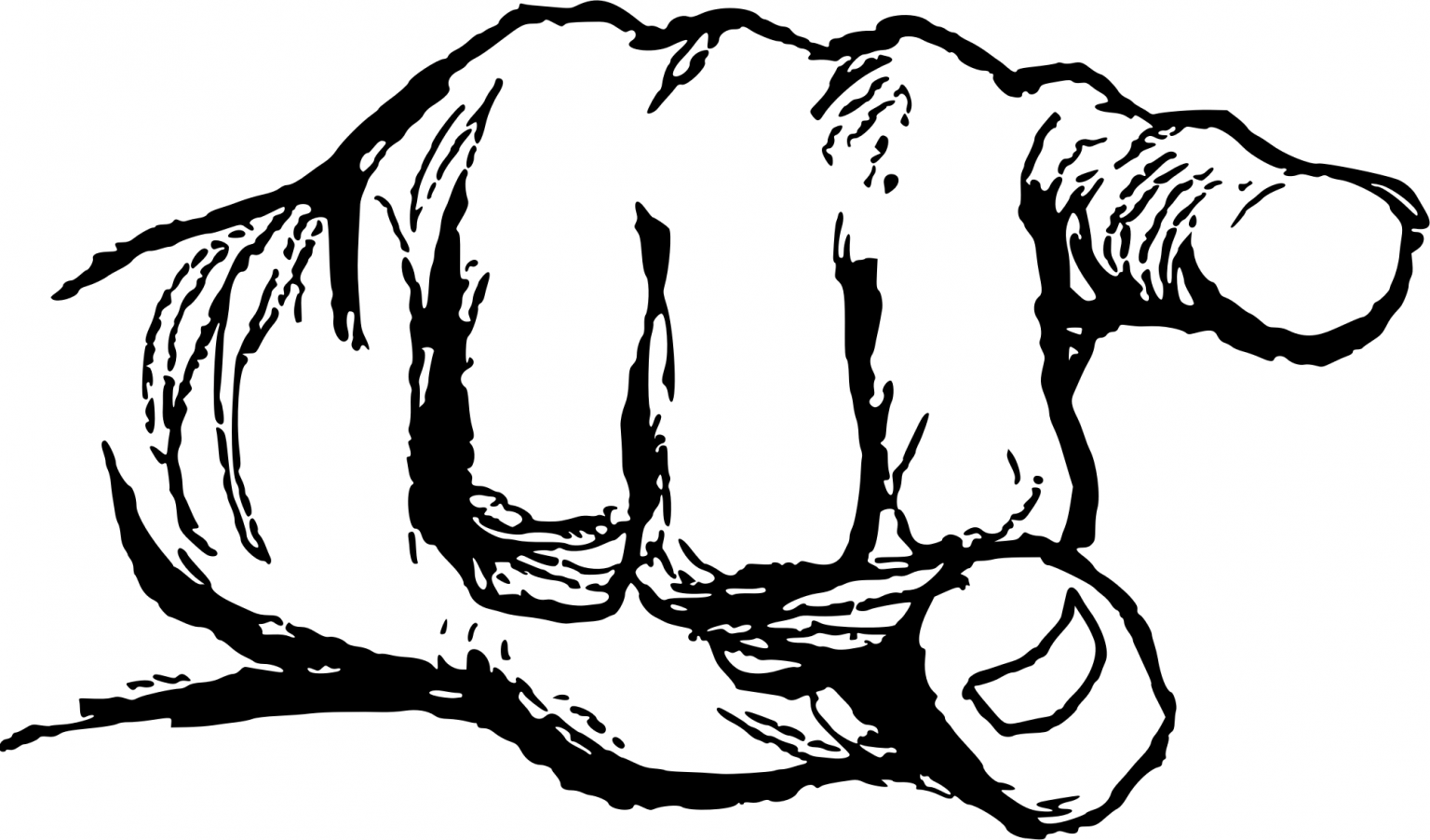 Pointing Hand coloring page - ColouringPages