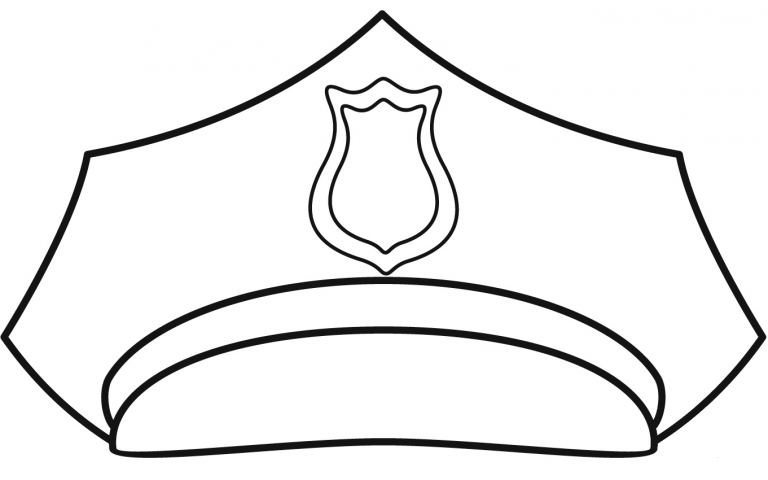 Police Hat coloring page - ColouringPages