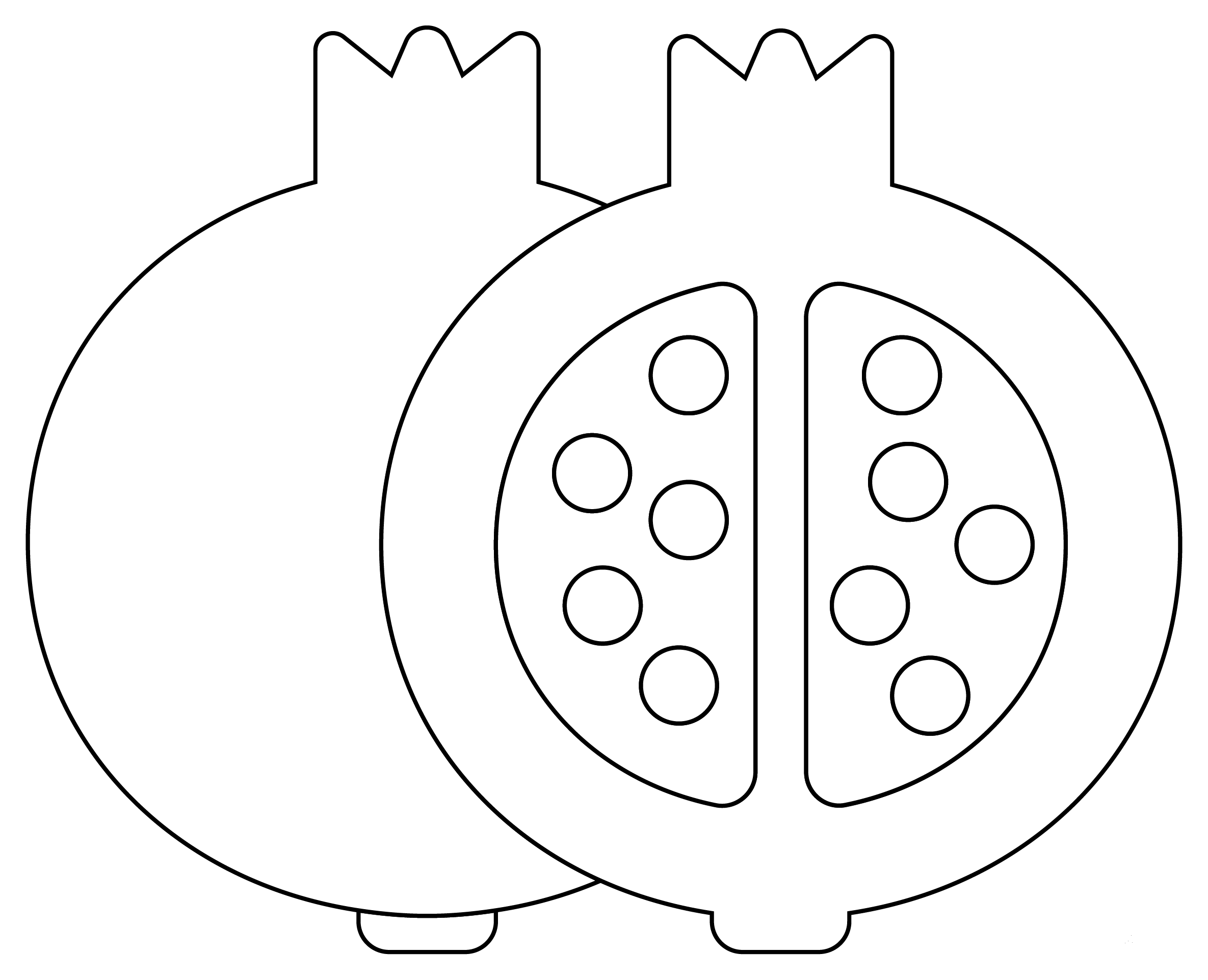 Pomegranate coloring page - ColouringPages