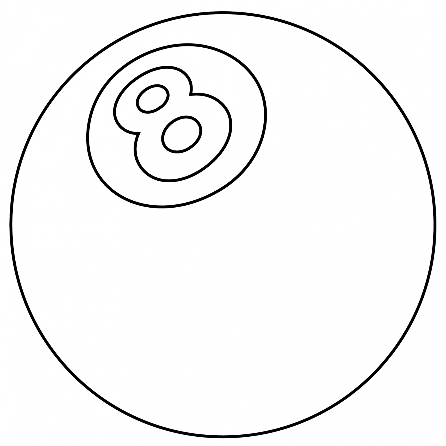 Pool 8 Ball Emoji coloring page - ColouringPages