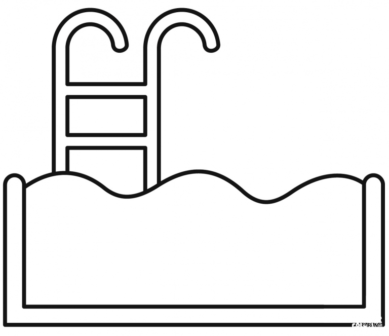 Pool coloring page - ColouringPages
