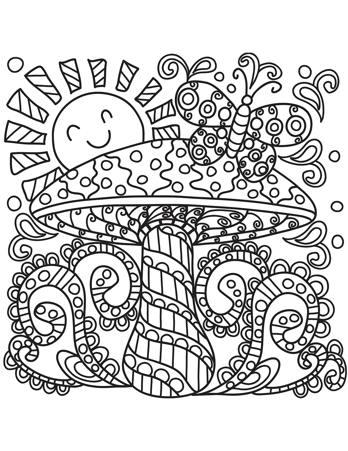 Pop Art Mushroom coloring page - ColouringPages