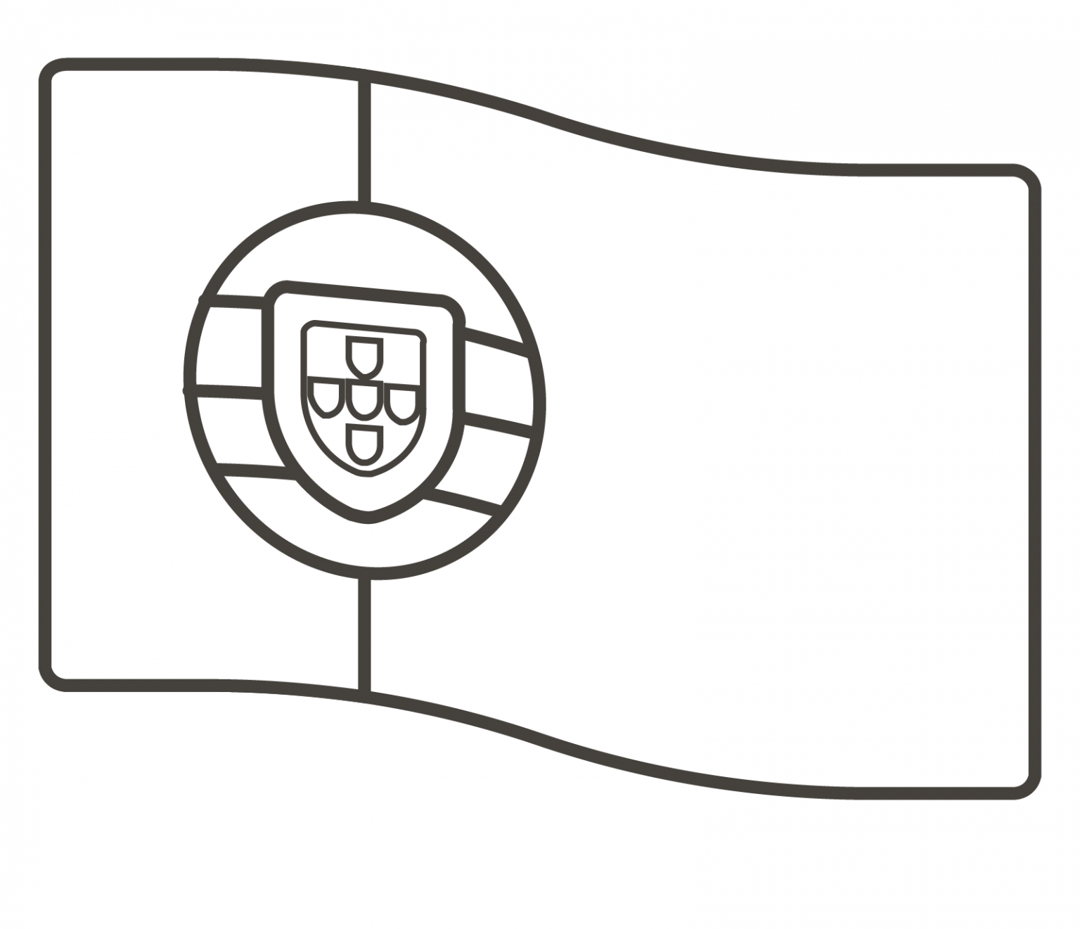 Portugal Flag coloring page - ColouringPages