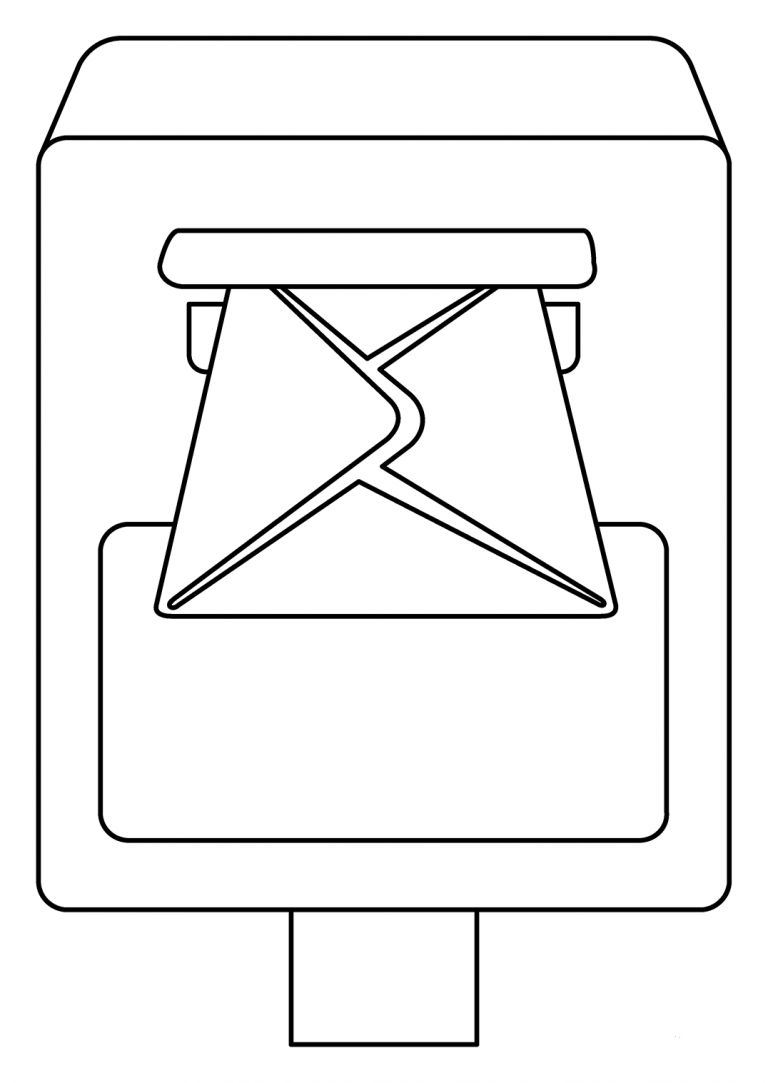 Postbox Emoji coloring page - ColouringPages