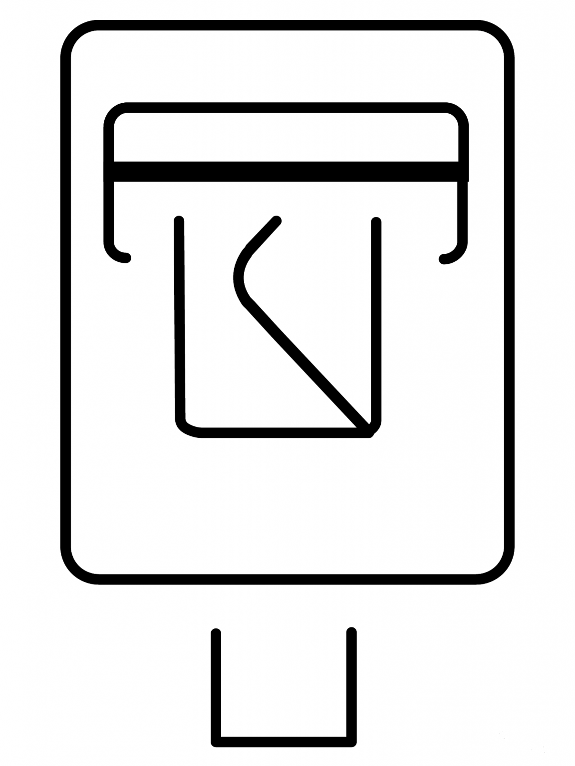 Postbox Emoji coloring page - ColouringPages