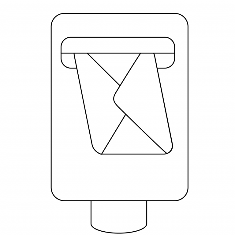 Postbox Emoji coloring page - ColouringPages