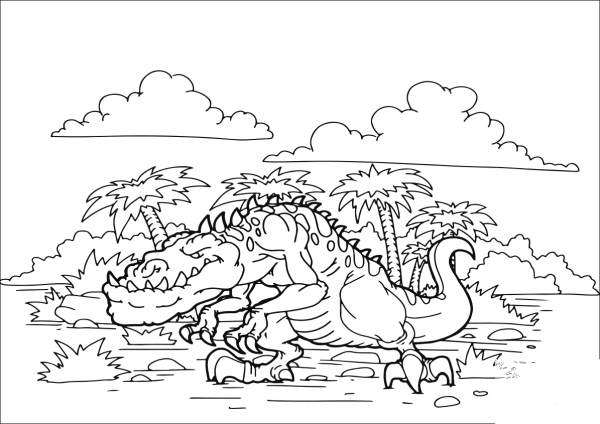 Postosuchus coloring page - ColouringPages