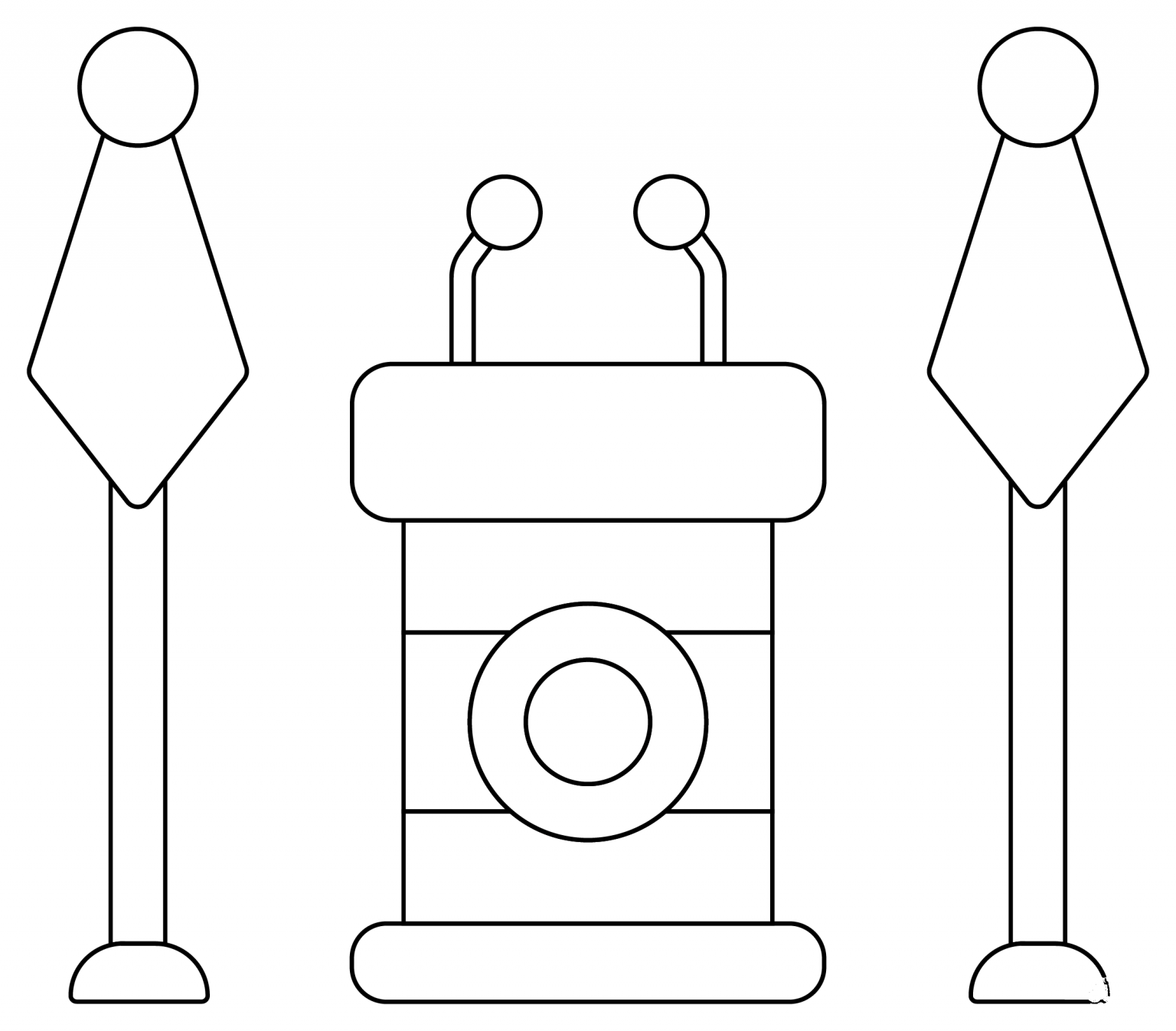 President Podium coloring page - ColouringPages