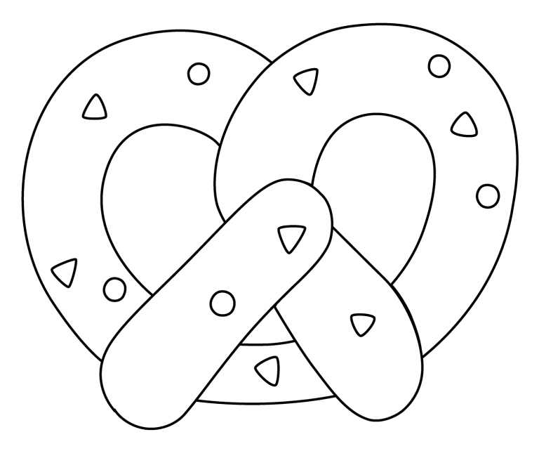Pretzel Emoji coloring page - ColouringPages