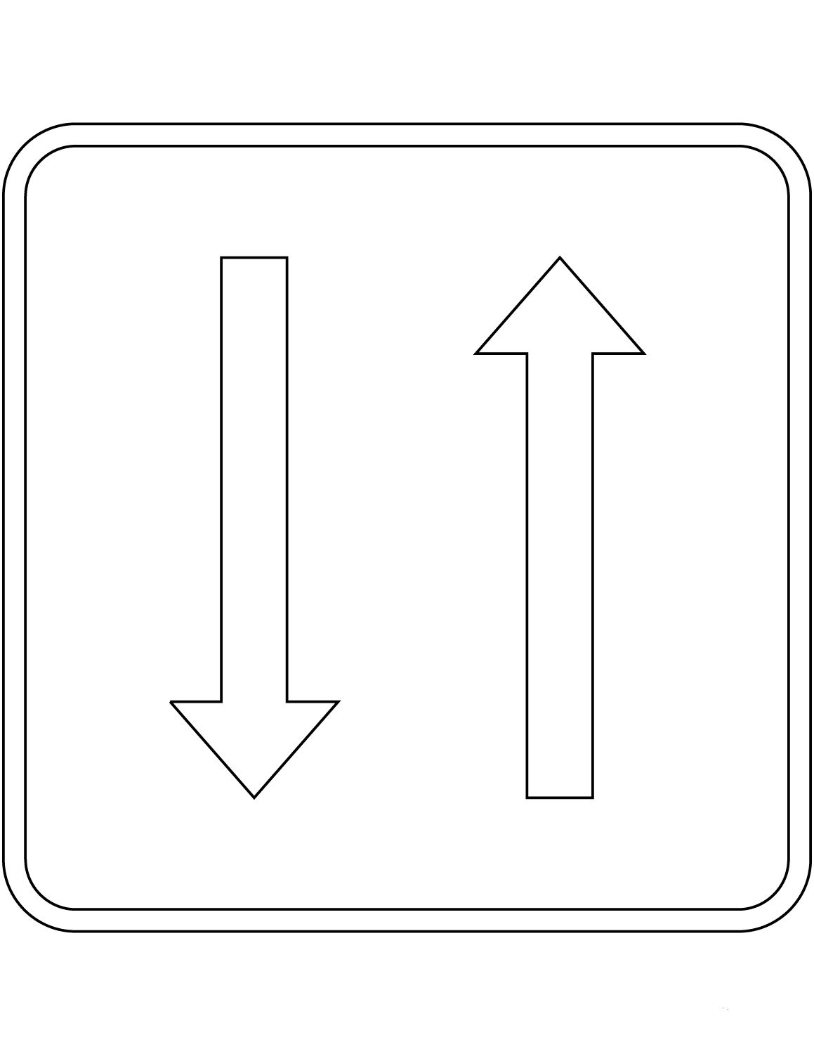 "Priority Over Oncoming Vehicles" Sign in Portugal coloring page ...