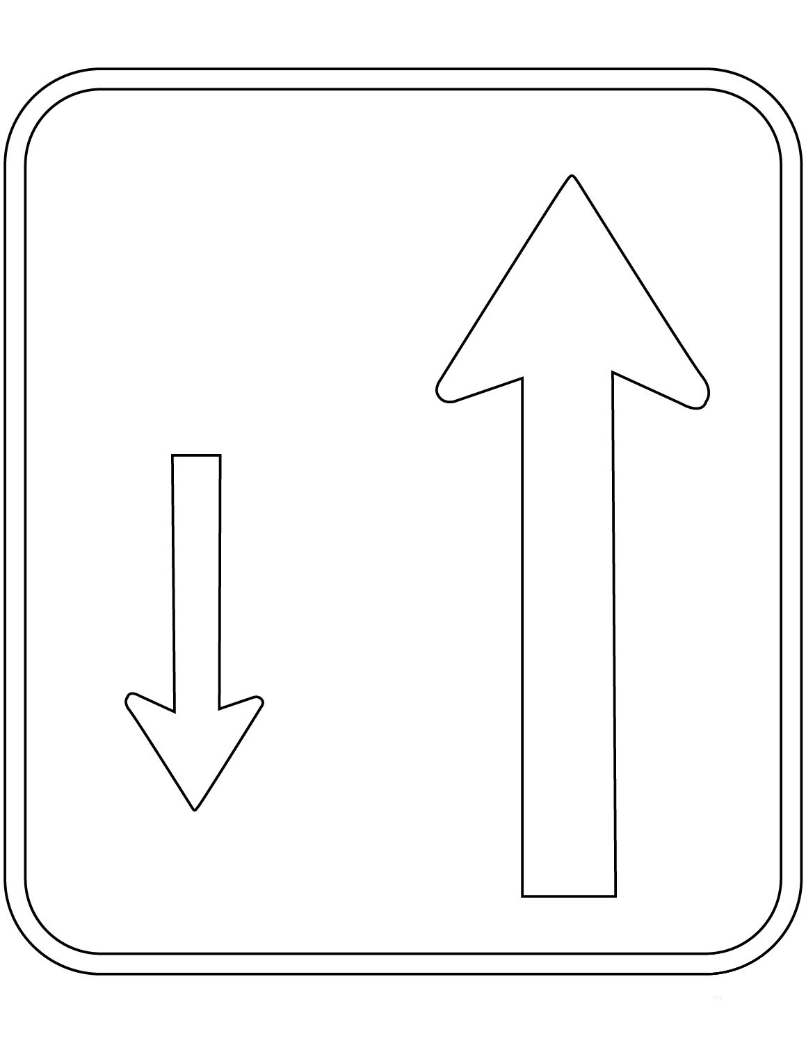"Priority Over Oncoming Vehicles" Sign in South Korea coloring page ...