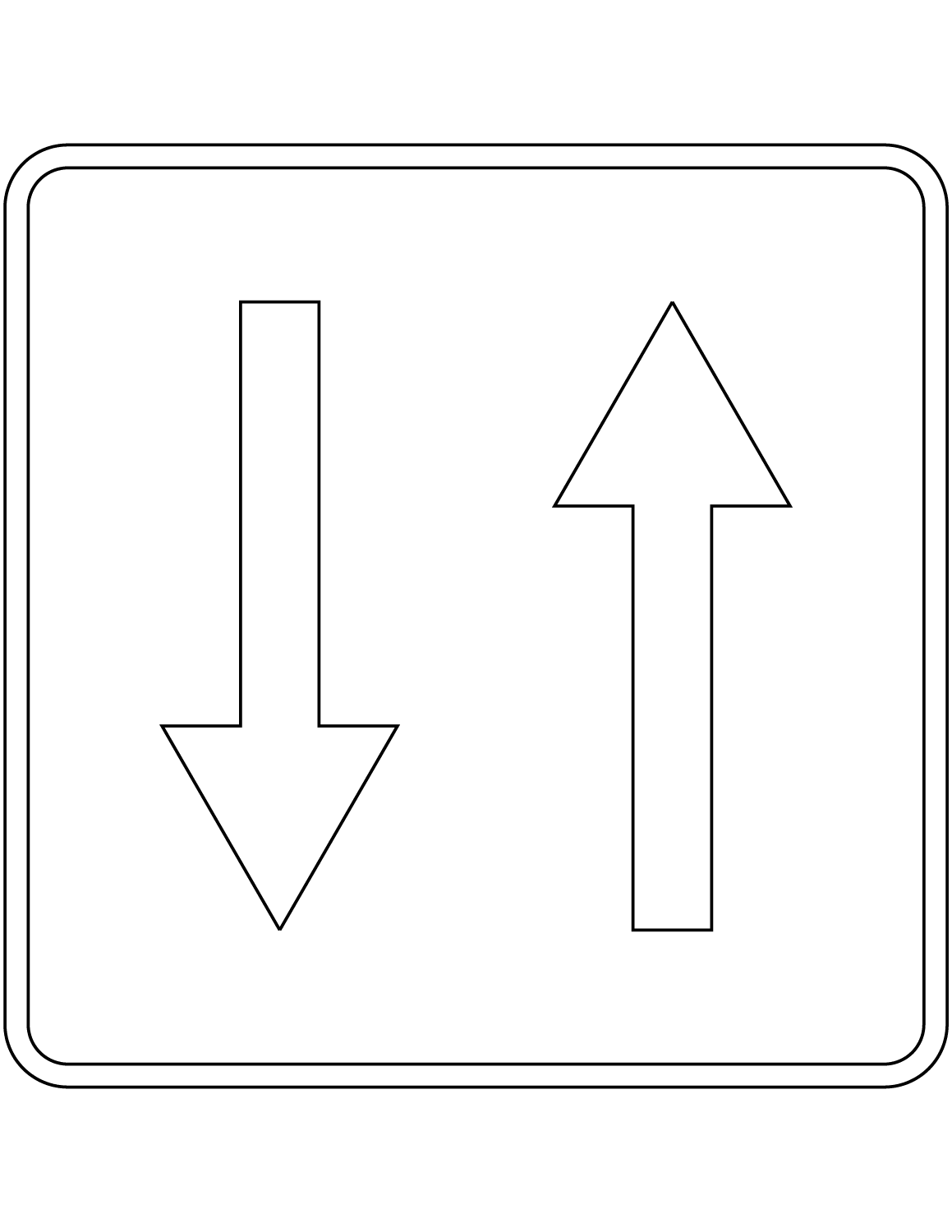 "Priority over Oncoming Vehicles" Sign in Spain coloring page ...