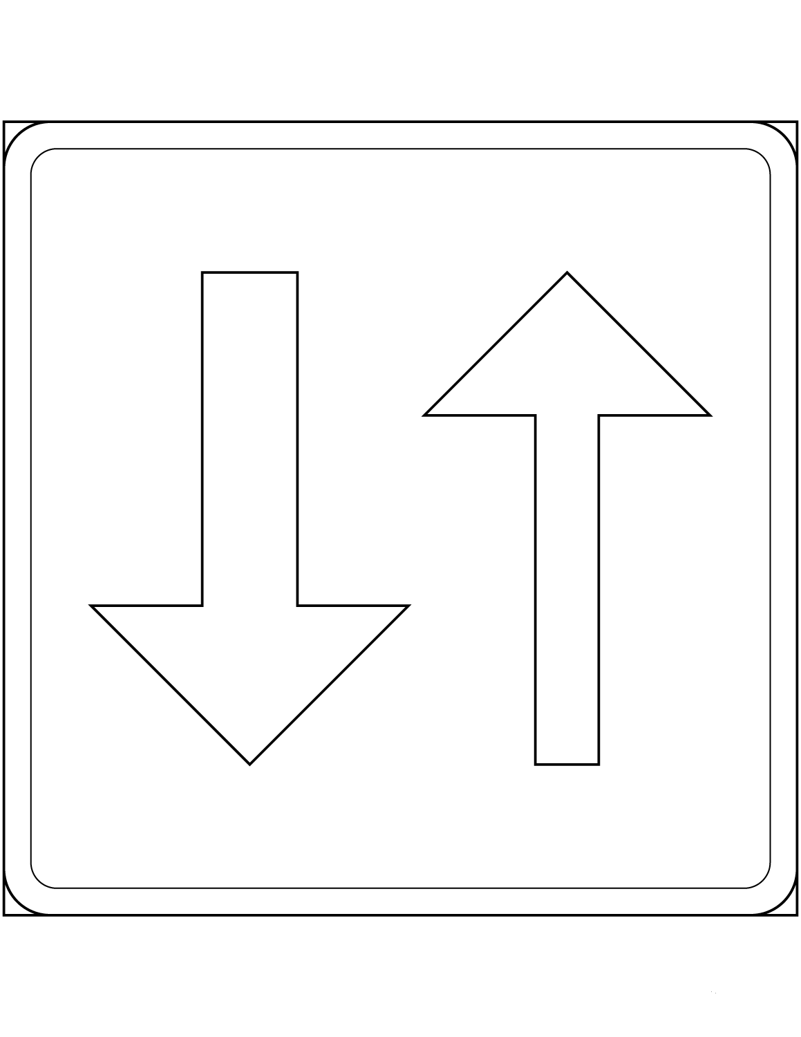 "Priority Over Oncoming Vehicles" Sign in Sweden coloring page ...