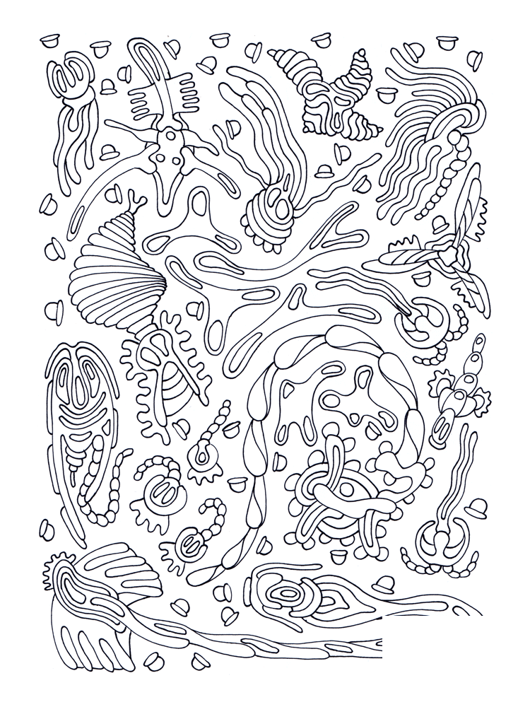Psychedelic Pattern coloring page - ColouringPages