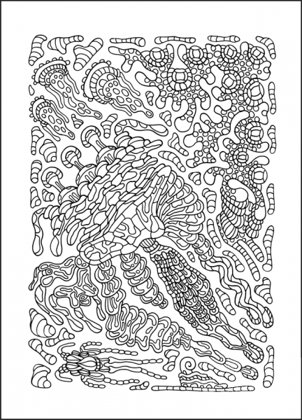 Psychedelic Pattern coloring page - ColouringPages