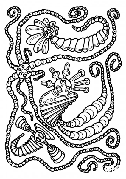 Psychedelic Pattern coloring page - ColouringPages