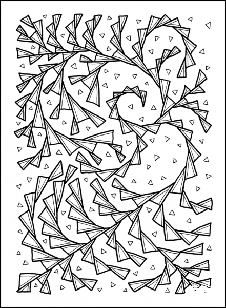 Psychedelic Pattern coloring page - ColouringPages