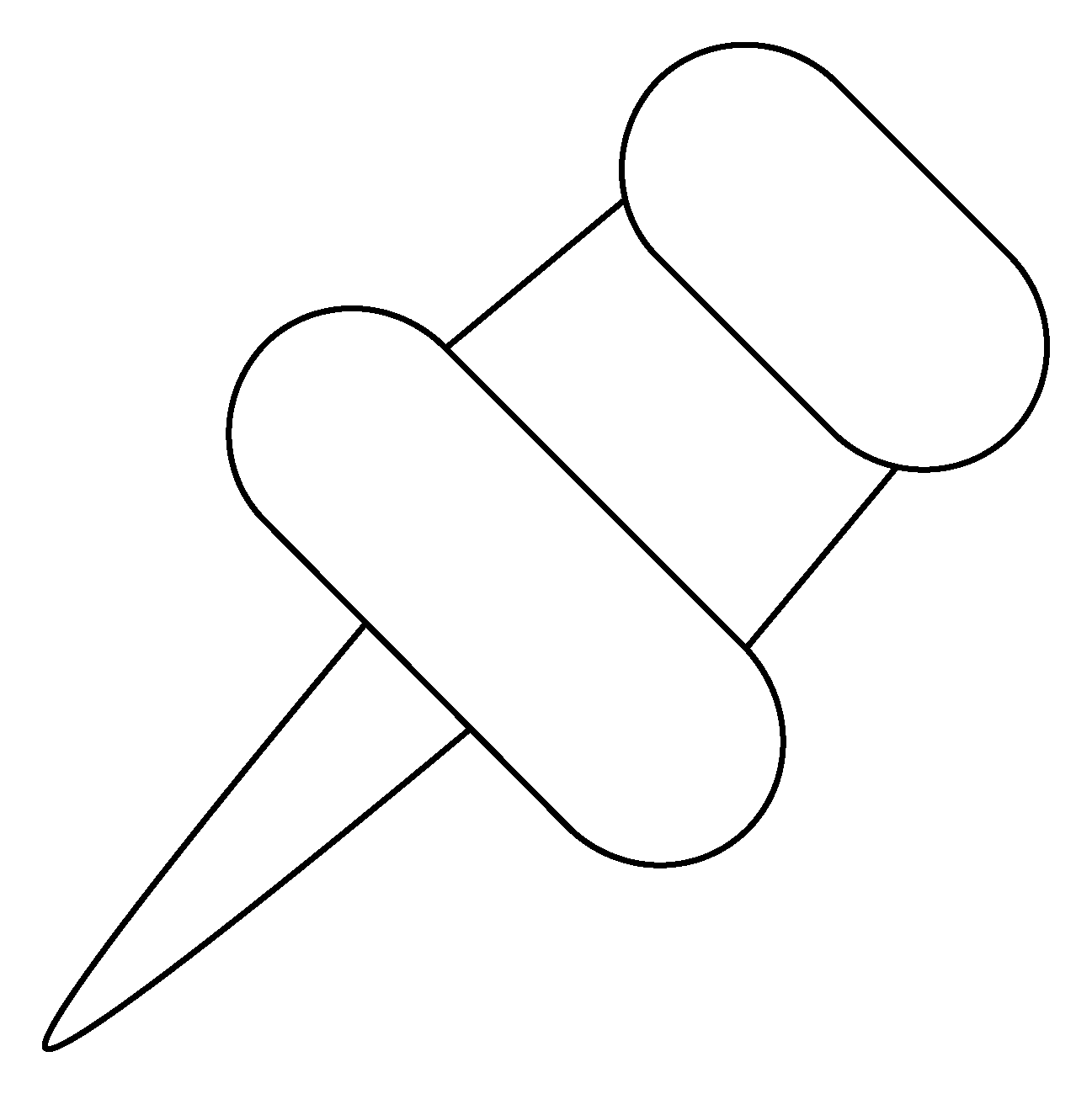 Pushpin Emoji coloring page - ColouringPages