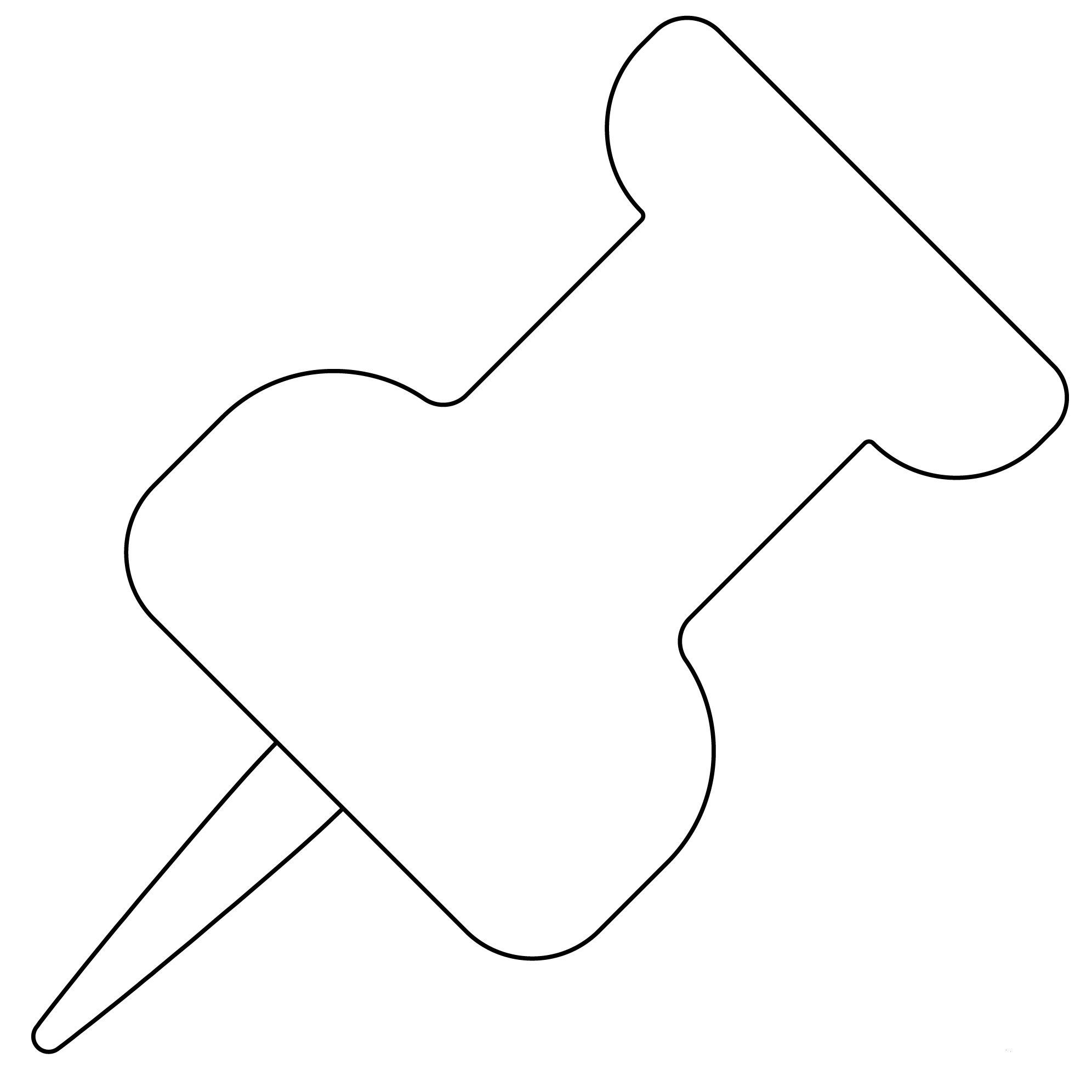 Pushpin Emoji coloring page - ColouringPages