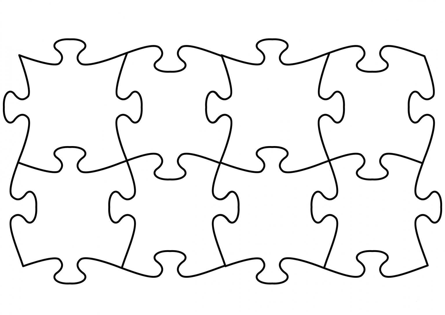 Puzzle Pieces coloring page - ColouringPages