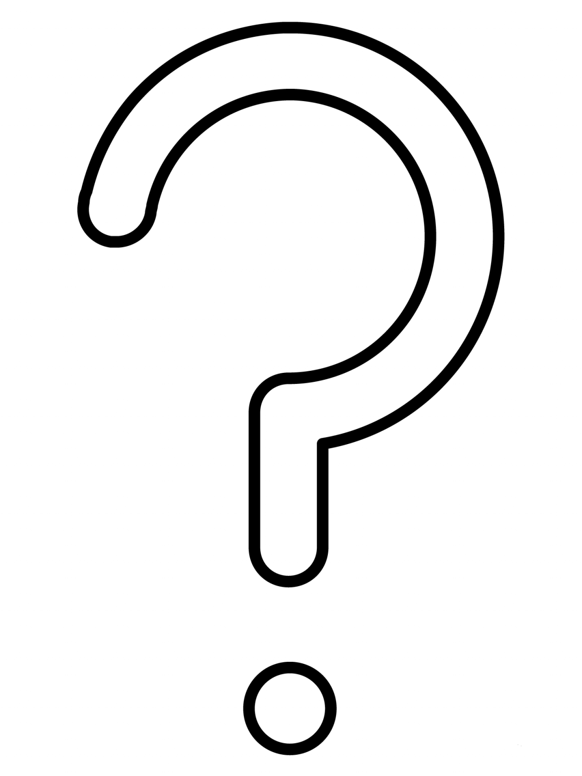 Question Mark Emoji coloring page - ColouringPages