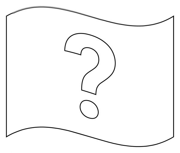 Question Mark Flag Emoji coloring page - ColouringPages