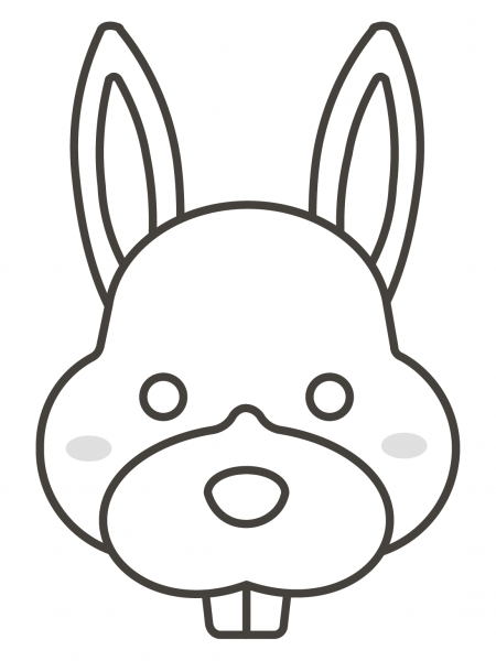 Rabbit Face coloring page - ColouringPages