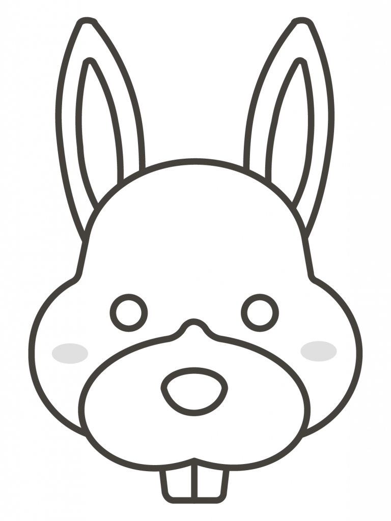 Rabbit Face coloring page - ColouringPages