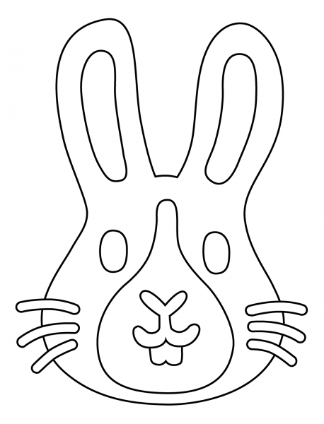 Rabbit Face Emoji coloring page - ColouringPages