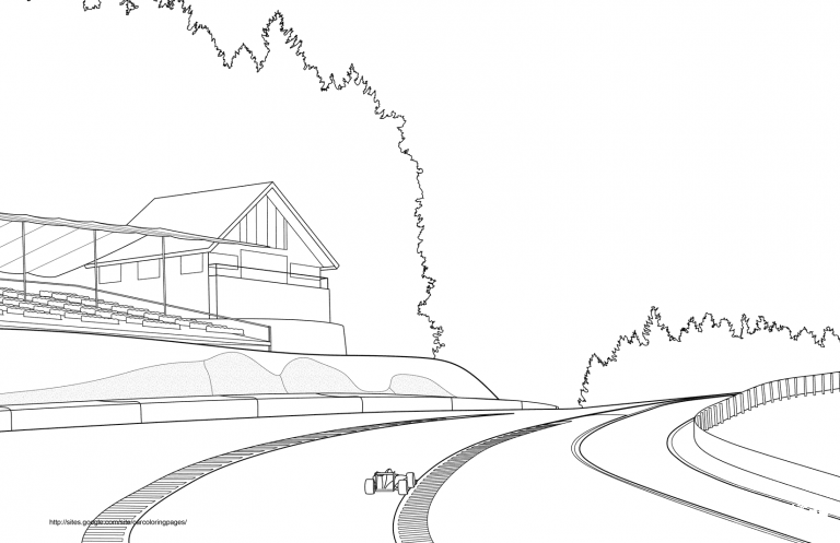 Race Track coloring page - ColouringPages