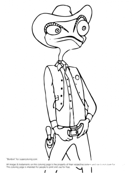 Rango Cowboy coloring page - ColouringPages