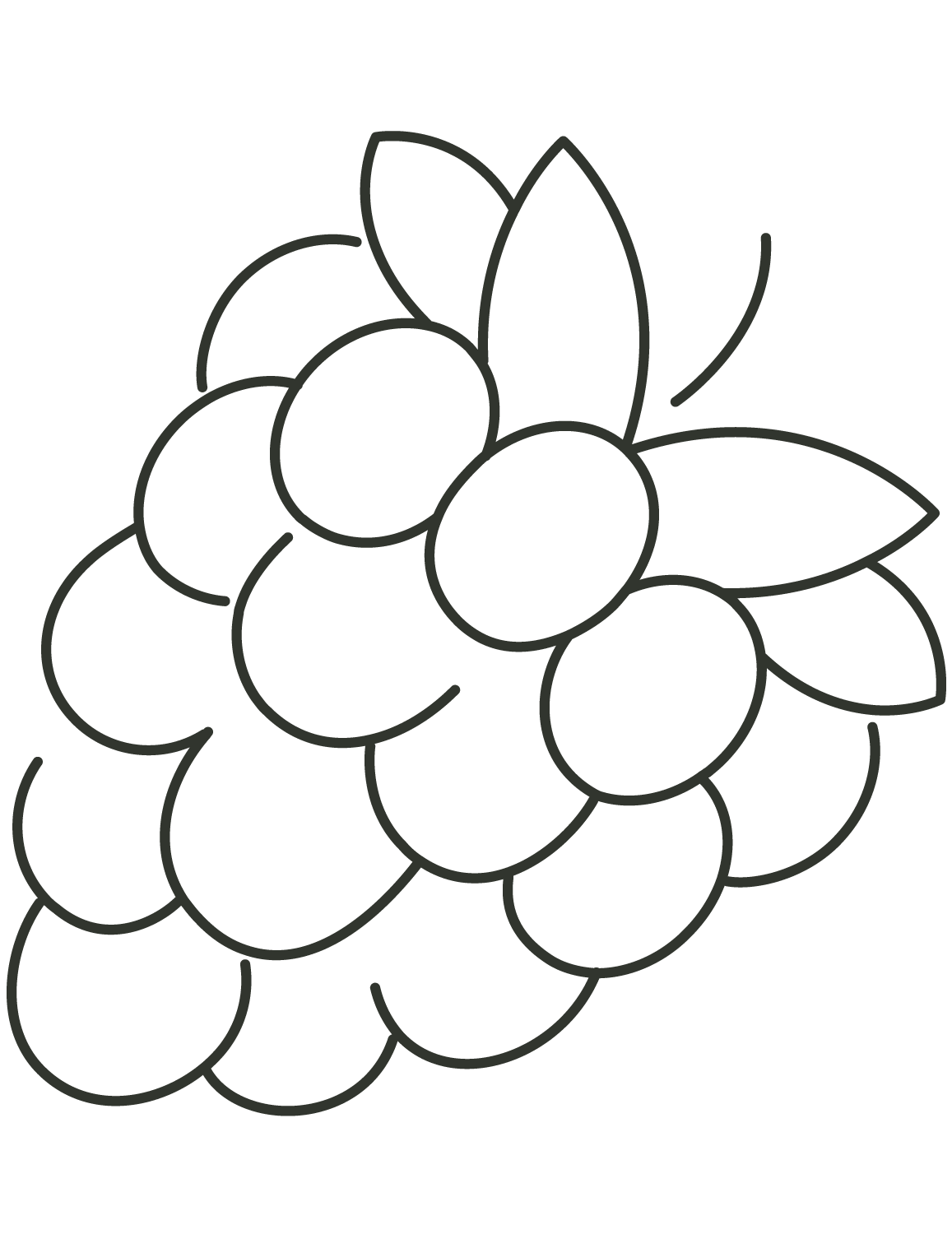 Raspberry coloring page - ColouringPages