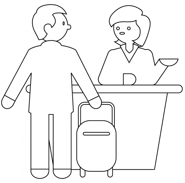 Reception Desk coloring page - ColouringPages