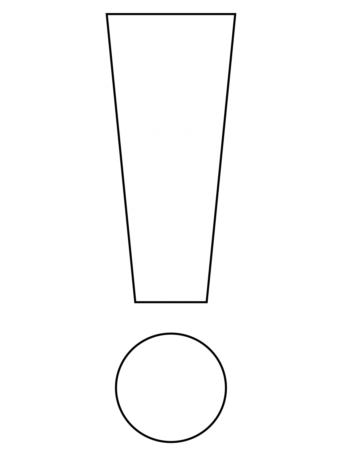 Red Exclamation Mark coloring page - ColouringPages