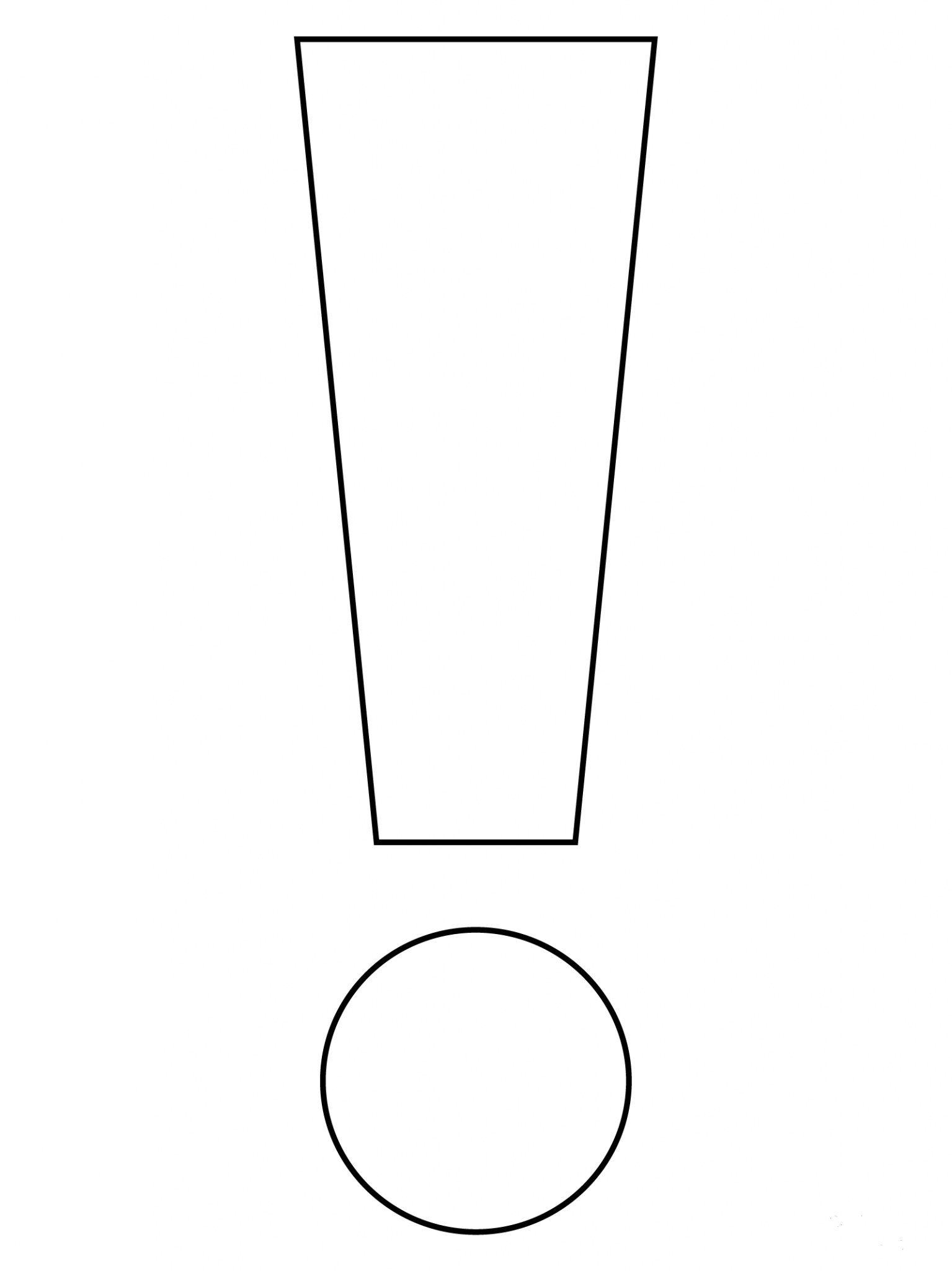 Red Exclamation Mark coloring page - ColouringPages