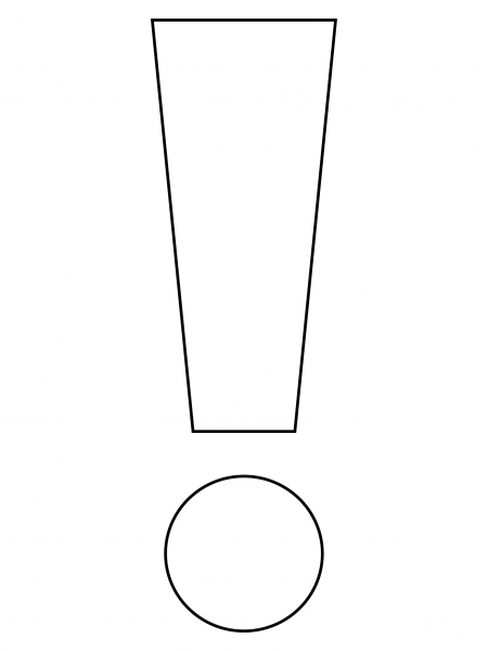 Red Exclamation Mark coloring page - ColouringPages