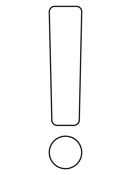 Red Exclamation Mark Emoji coloring page - ColouringPages