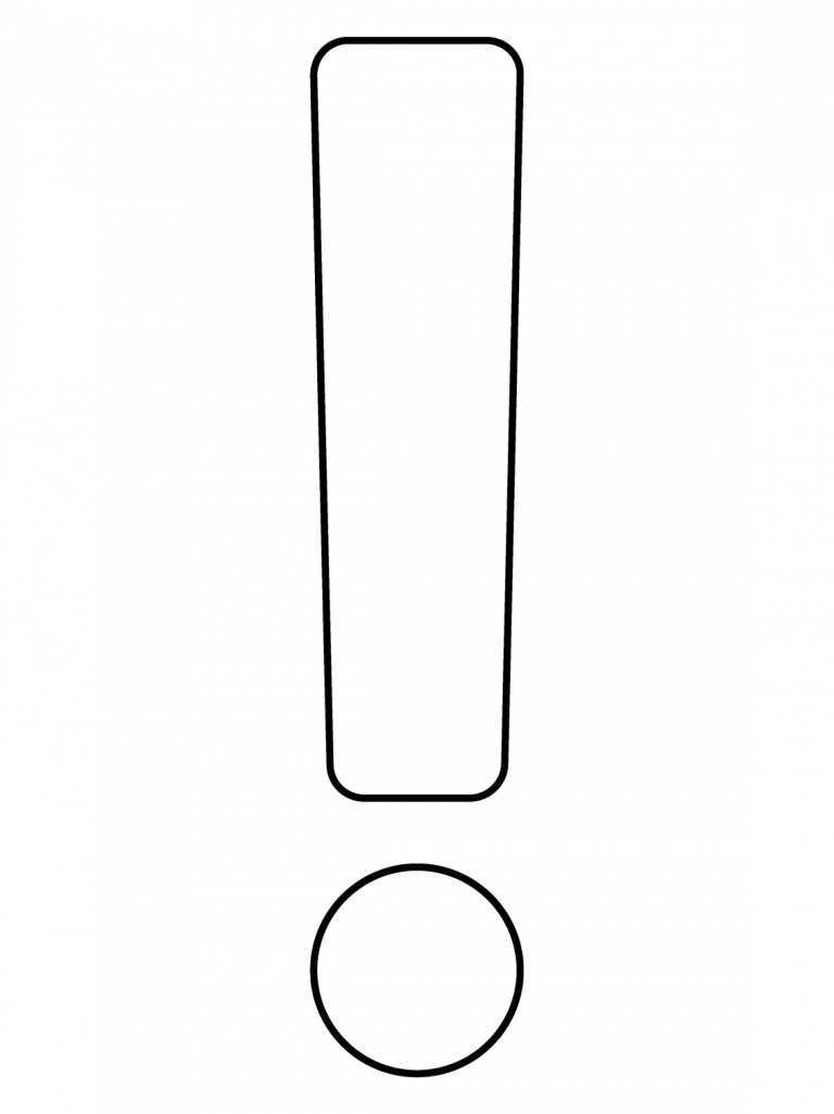 Red Exclamation Mark Emoji coloring page - ColouringPages