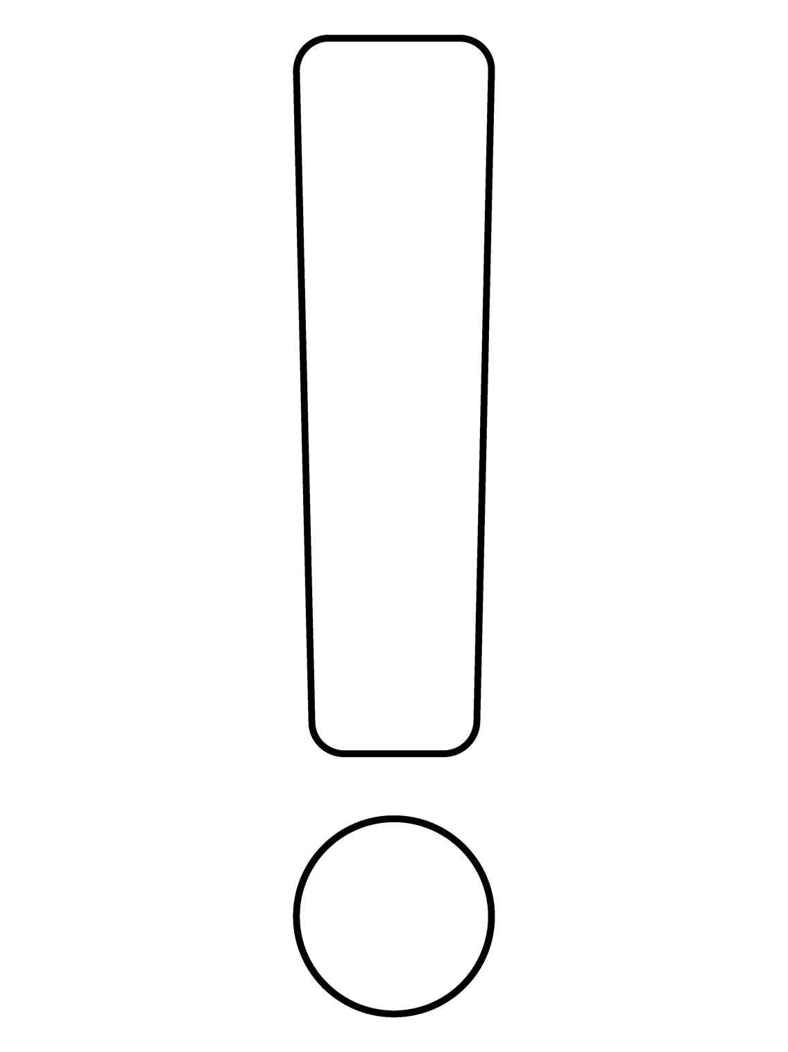 Red Exclamation Mark Emoji coloring page - ColouringPages