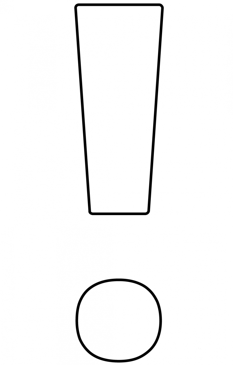 Red Exclamation Mark Emoji coloring page - ColouringPages