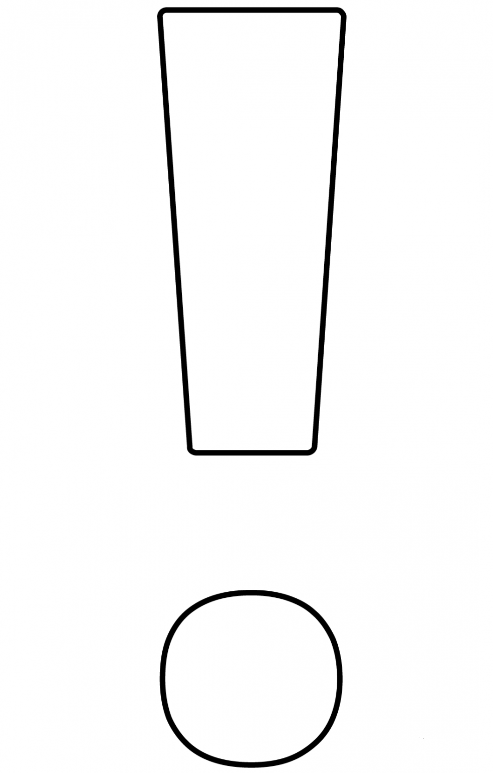 Red Exclamation Mark Emoji coloring page - ColouringPages