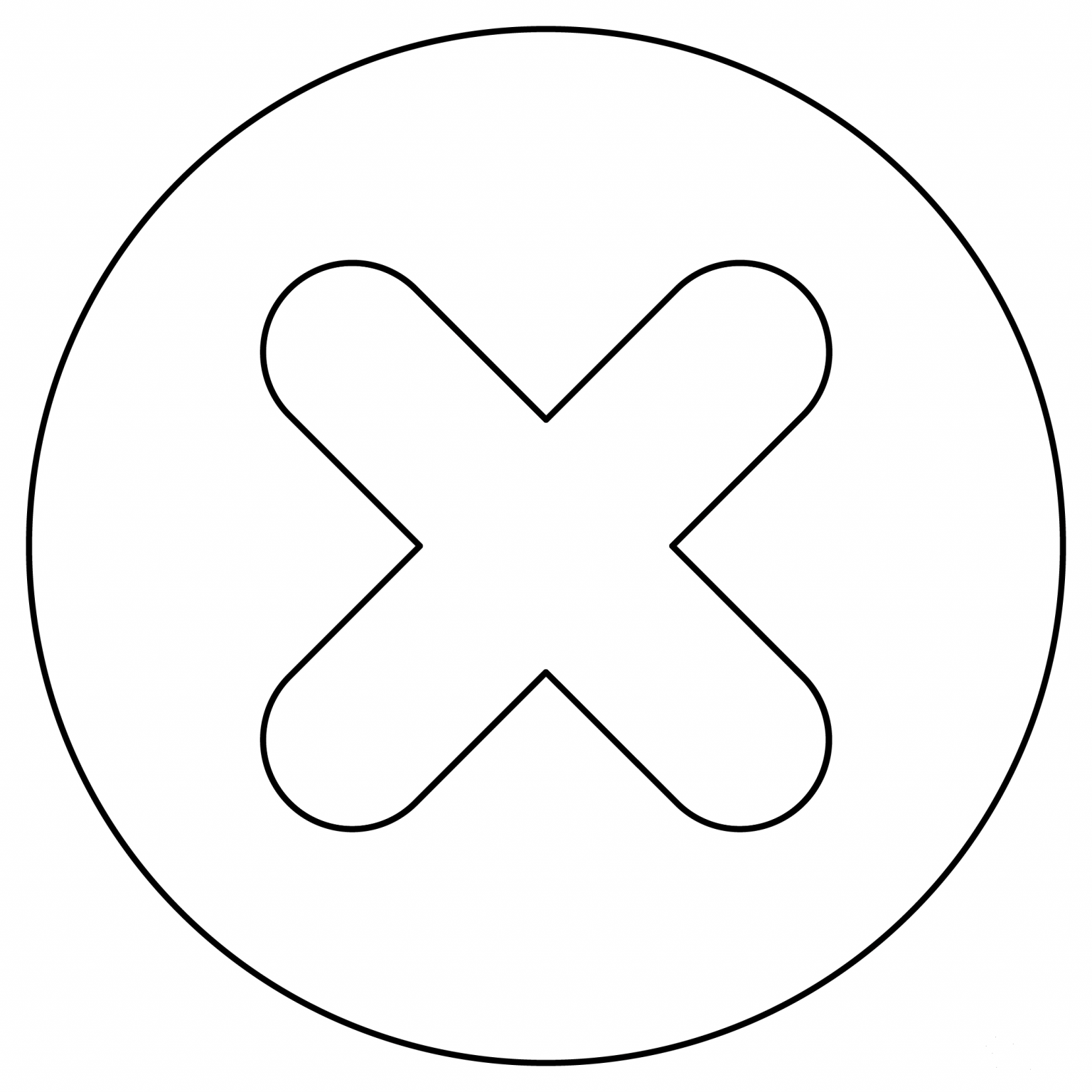 Red X coloring page - ColouringPages