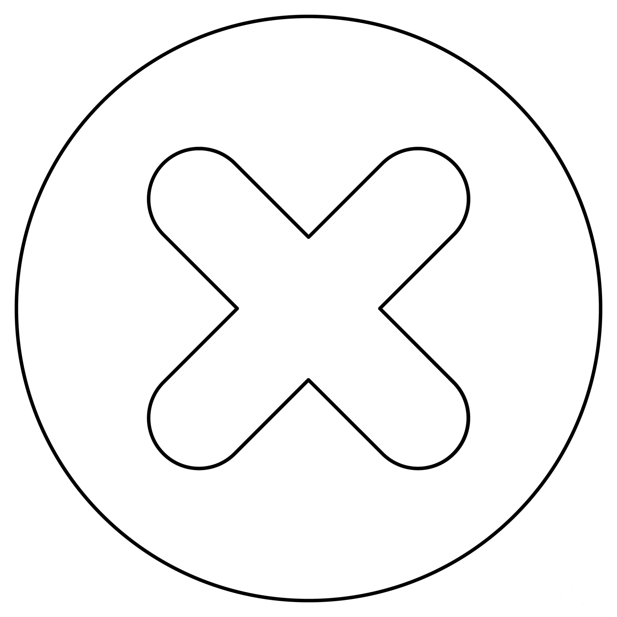 Red X coloring page - ColouringPages