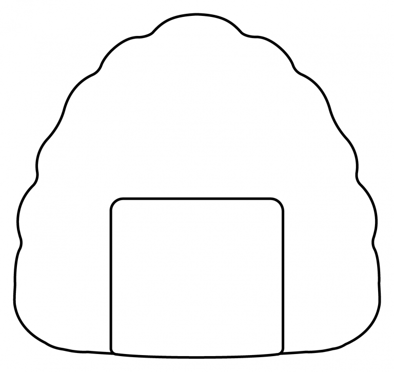 Rice Ball Emoji coloring page - ColouringPages