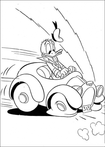 Riding Car coloring page - ColouringPages