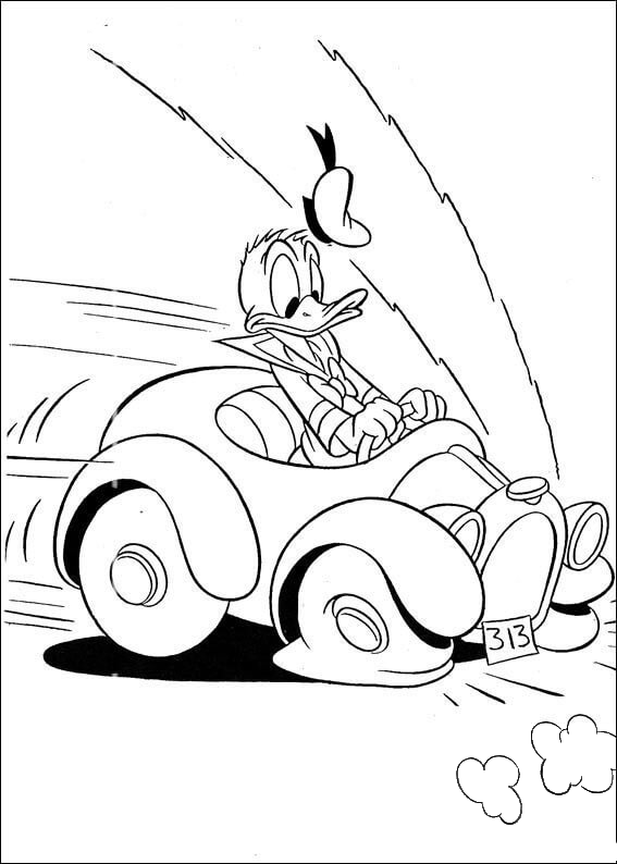 Riding Car coloring page - ColouringPages
