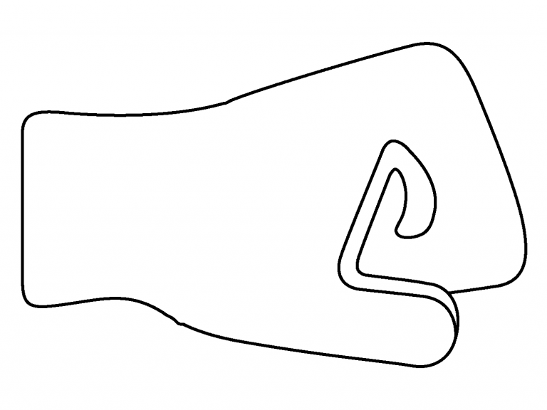Right Facing Fist Emoji coloring page - ColouringPages