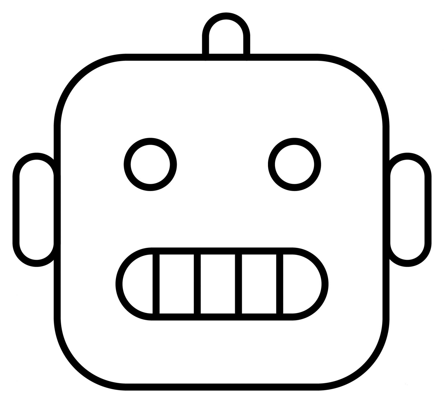 Robot Emoji coloring page - ColouringPages