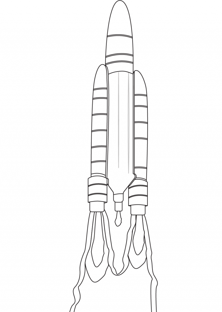 Rocket coloring page - ColouringPages