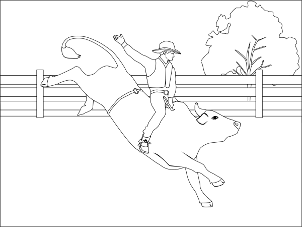 Rodeo coloring page - ColouringPages